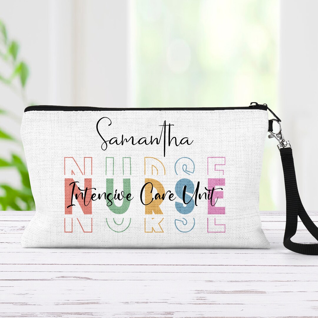 Custom ICU Nurse Zipper Pouch, Personalized Gift for ICU Nurse, Nurse ...