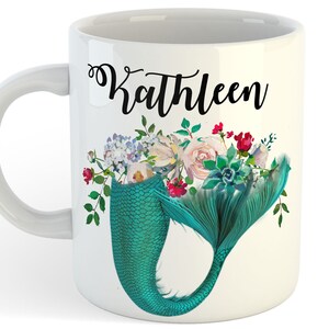 Personalized Mermaid Mug, Mermaid Coffee Mug, Mermaid Gifts for Women ...
