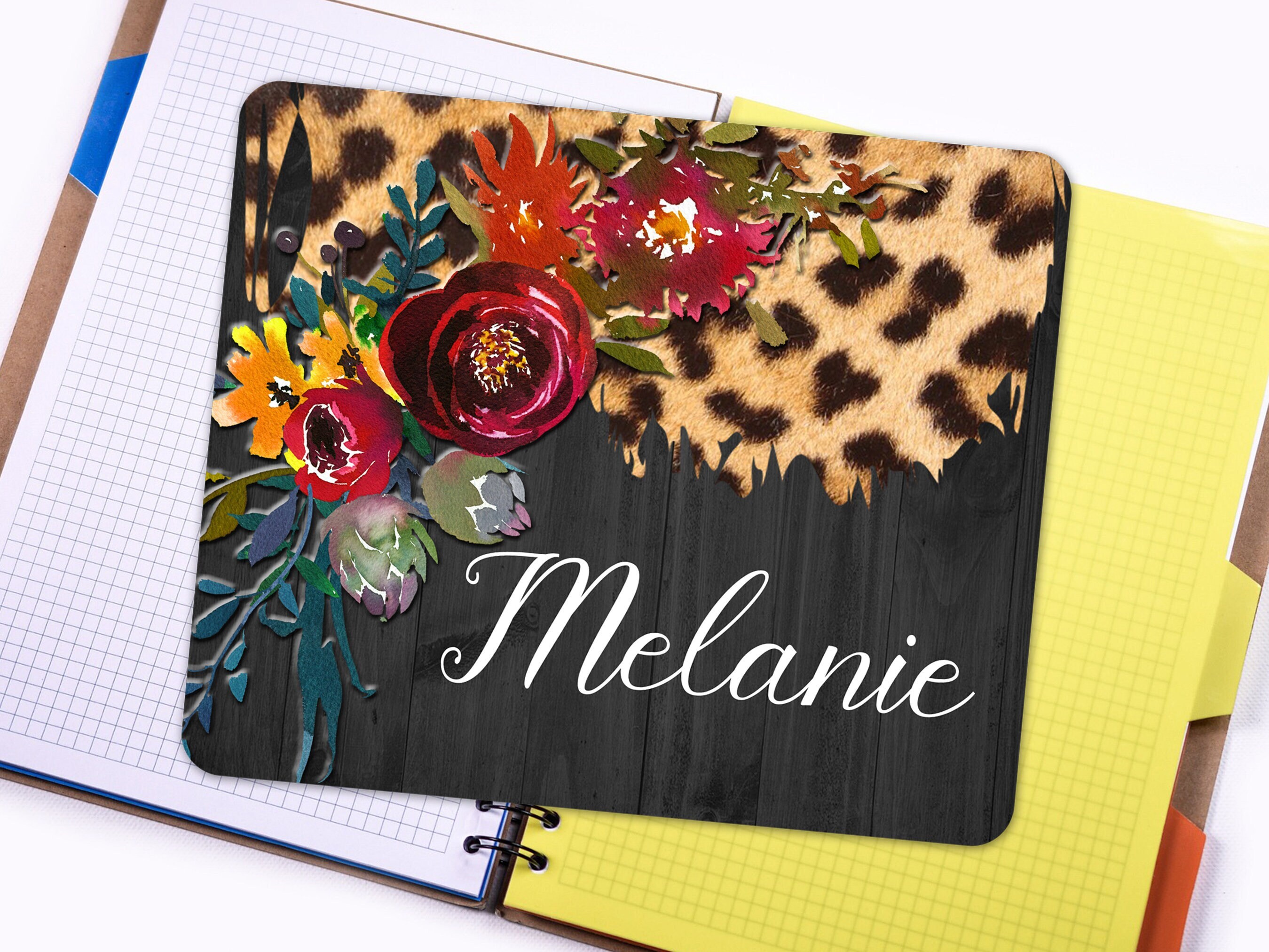 Personalized Mouse Pad, Office Decor, Leopard Print Mouse Pad, Best ...