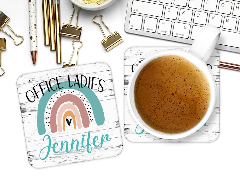 Office Gifts for Coworkers, Personalized Office Coasters, Coworker ...