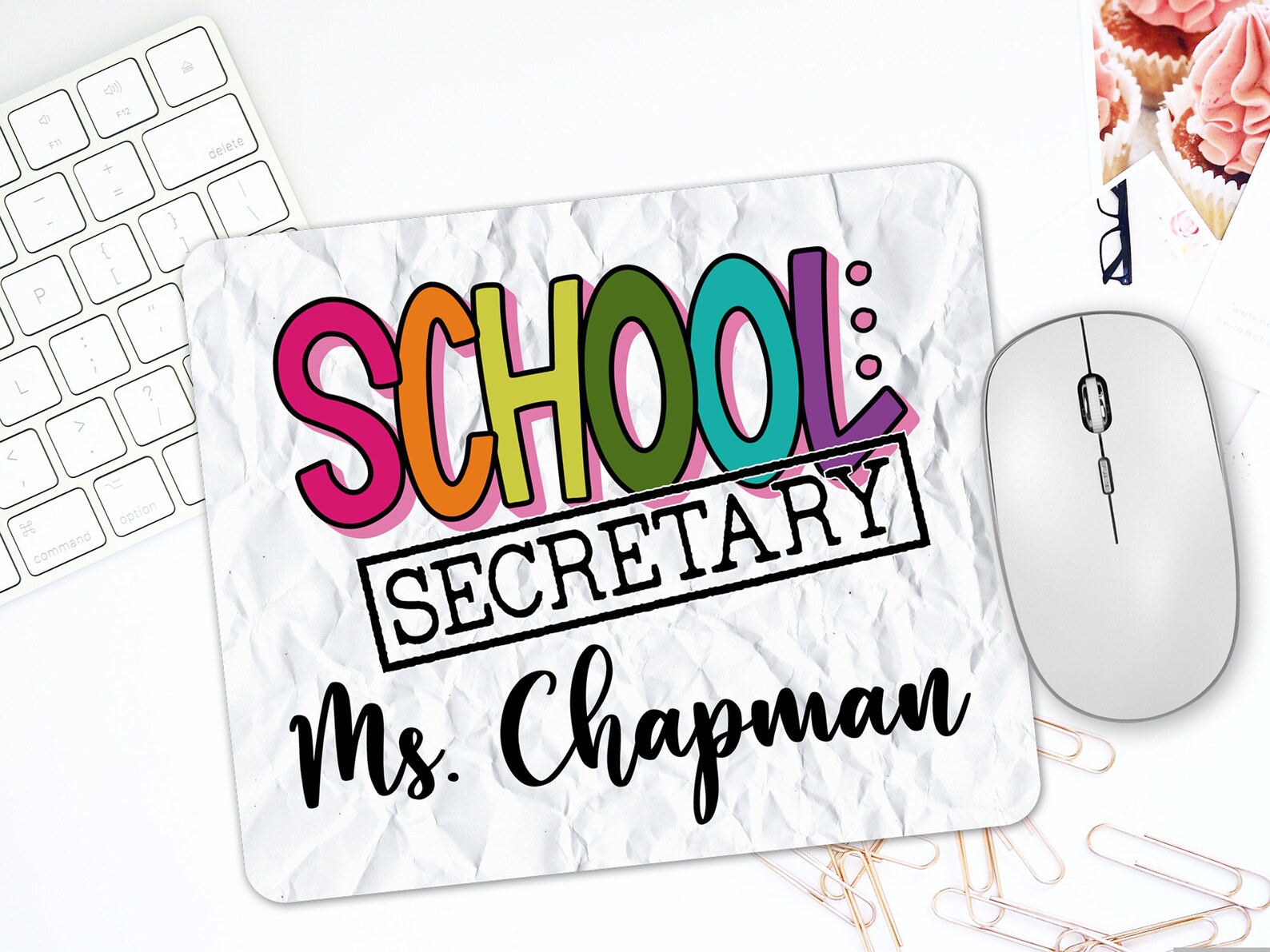 School Secretary Gifts, Personalized Mouse Pad, School Office Staff ...