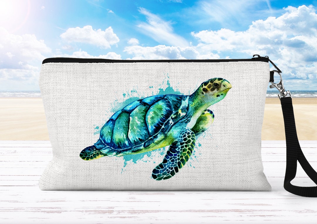 Sea Turtle Makeup Bag, Turtle Gifts for Women, Travel Beach Pouch ...