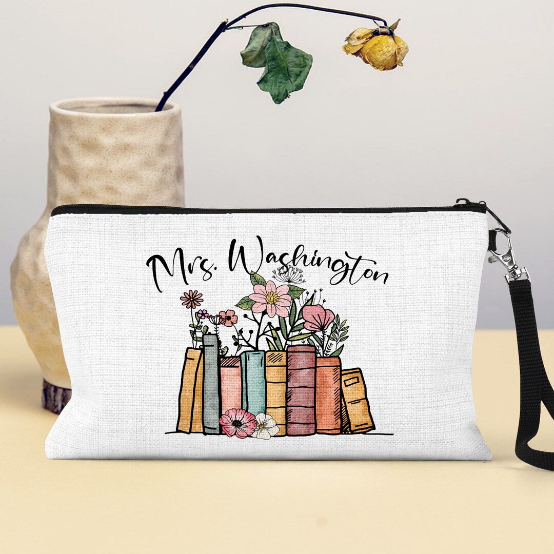 Personalized Library Teacher Gifts, Teacher Accessory Pouch, Librarian ...