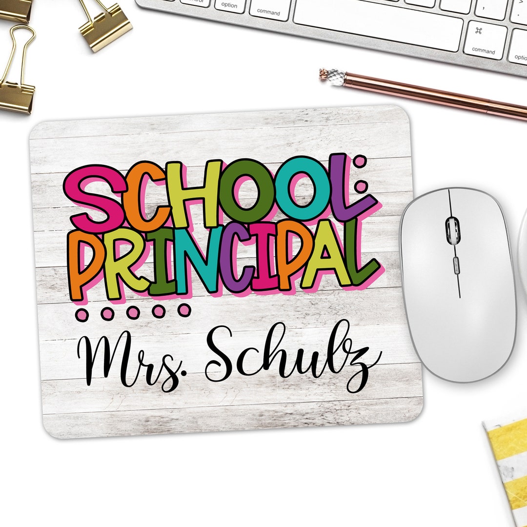 Principal Name Mouse Pad, Personalized School Principal Gift, Teacher ...