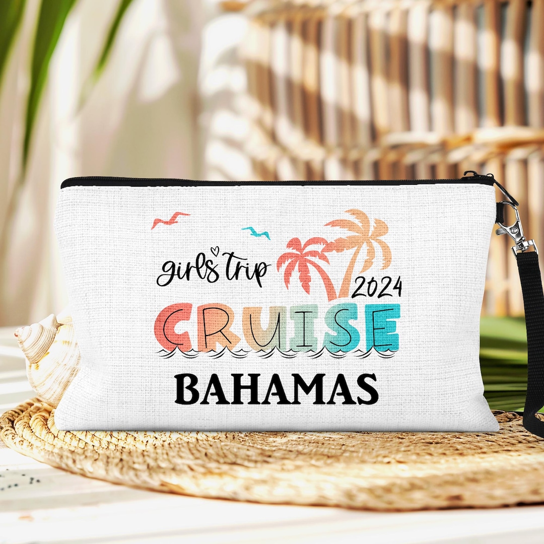 Girls Cruise 2024 Makeup Bag, Girls Trip Cosmetic Bag for Purse ...