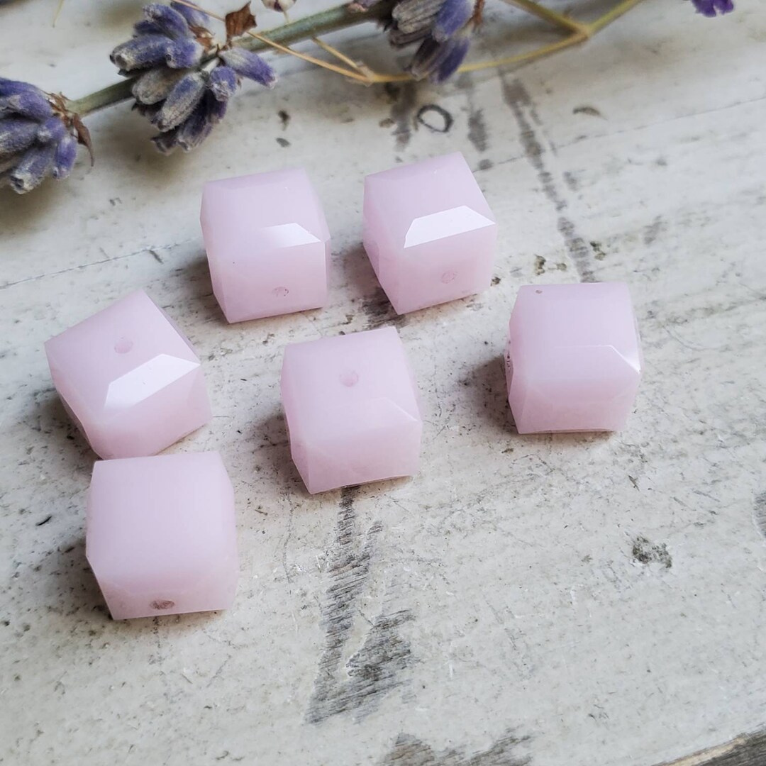 Rose Alabaster 8 Mm Cube Beads by Swarovski Crystals - Etsy