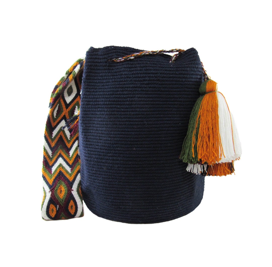 Wayuu Bag Large Plain Color Mochila Wayuu Original From Colombia ...