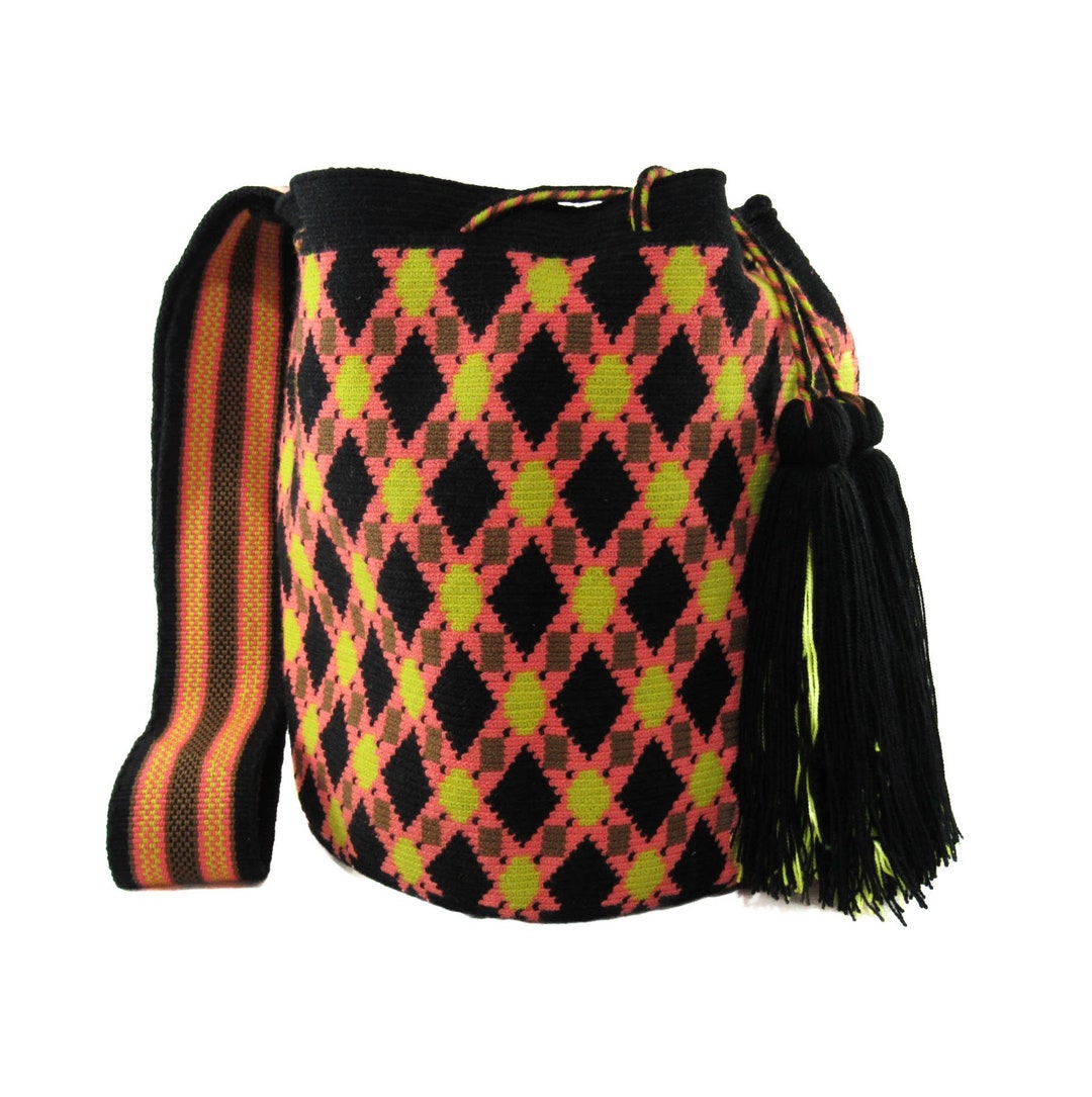 WAYUU Bag Colombian Handmade Crossbody Mochila Colorful Strap - Etsy