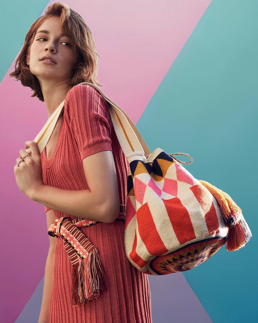 Wayuu Bag Large Mochila Wayuu Pattern Handmade Single Thread Bolso ...