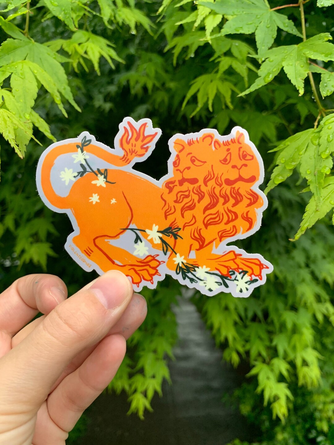 Two Headed Lion Sticker - Etsy