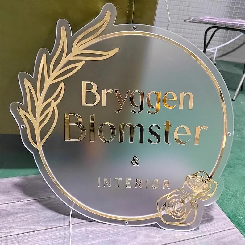 Custom Mirror Logo Sign, Custom Business Neon Lights, Plaques Hair ...