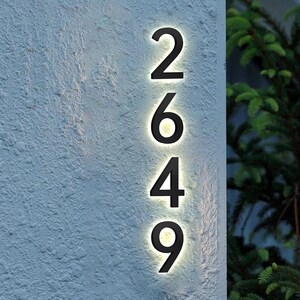 Custom Led Number Box, Personalized House Address Number Sign Address ...