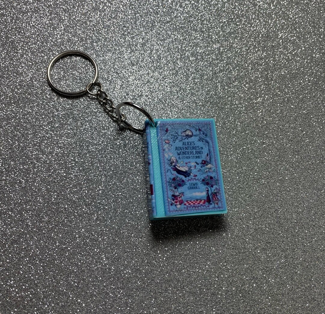 Alice in Wonderland Book Keychain - Etsy