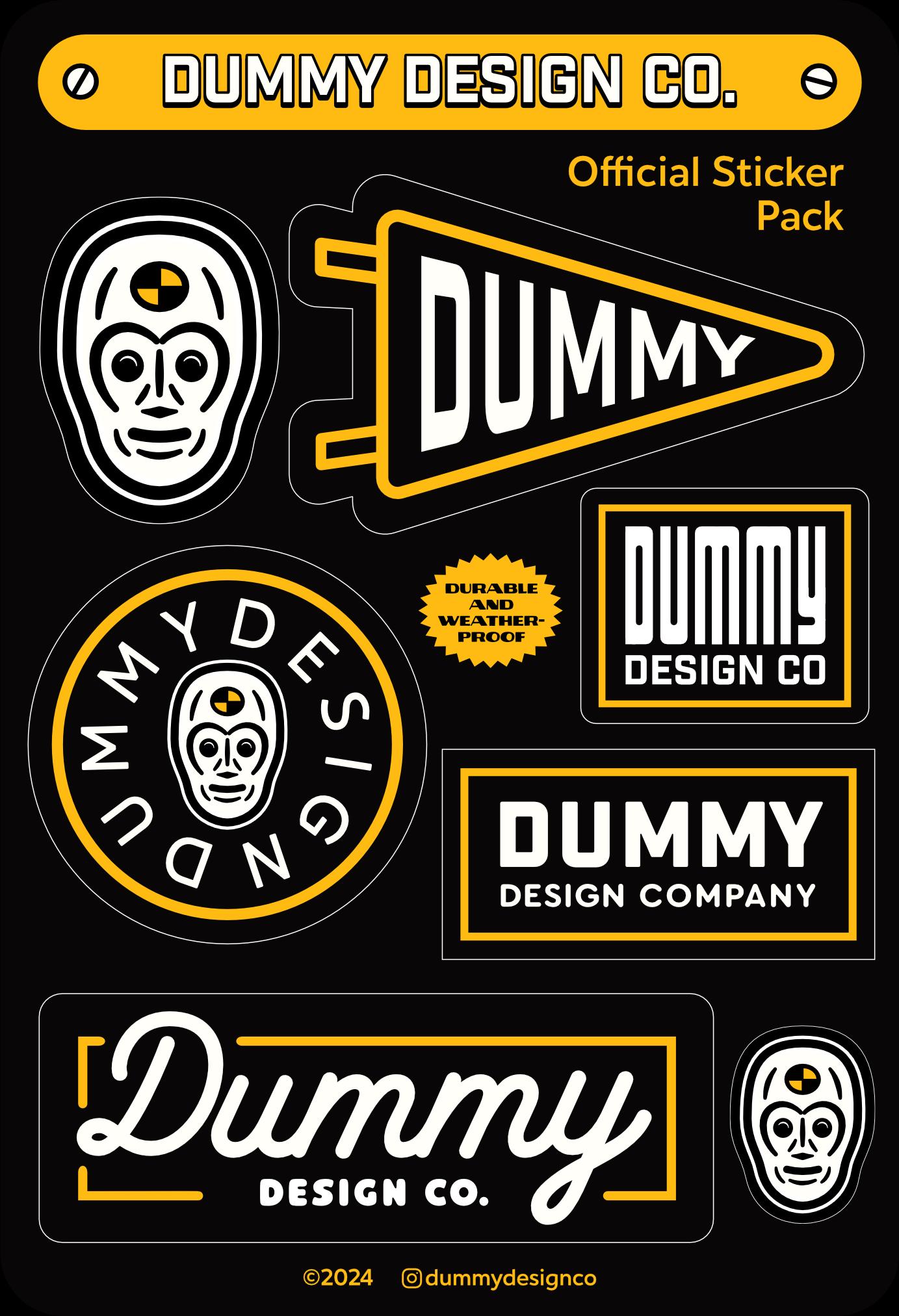 Dummy Design Logo Sticker Sheet - Etsy