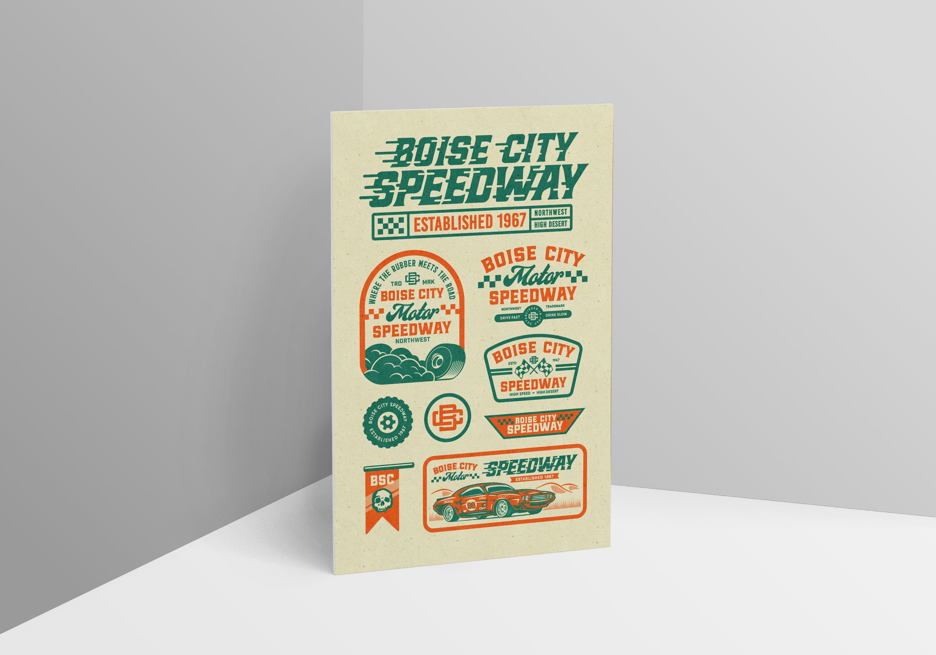 Boise City Speedway Logo Poster - Etsy