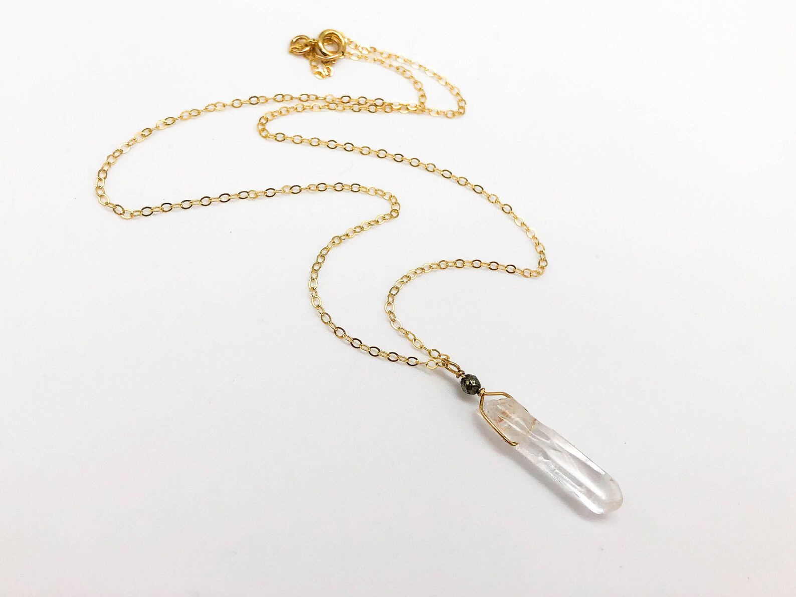 Custom Gold Crystal Necklace Raw Quartz Jewelry Unique Gift for ...