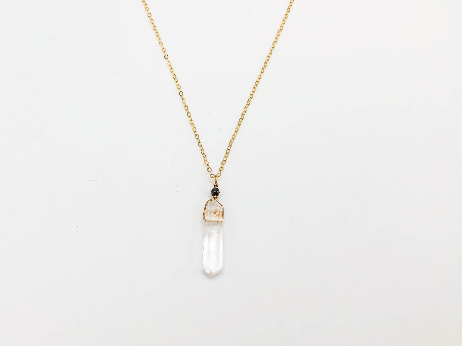 Custom Gold Crystal Necklace Raw Quartz Jewelry Unique Gift for ...