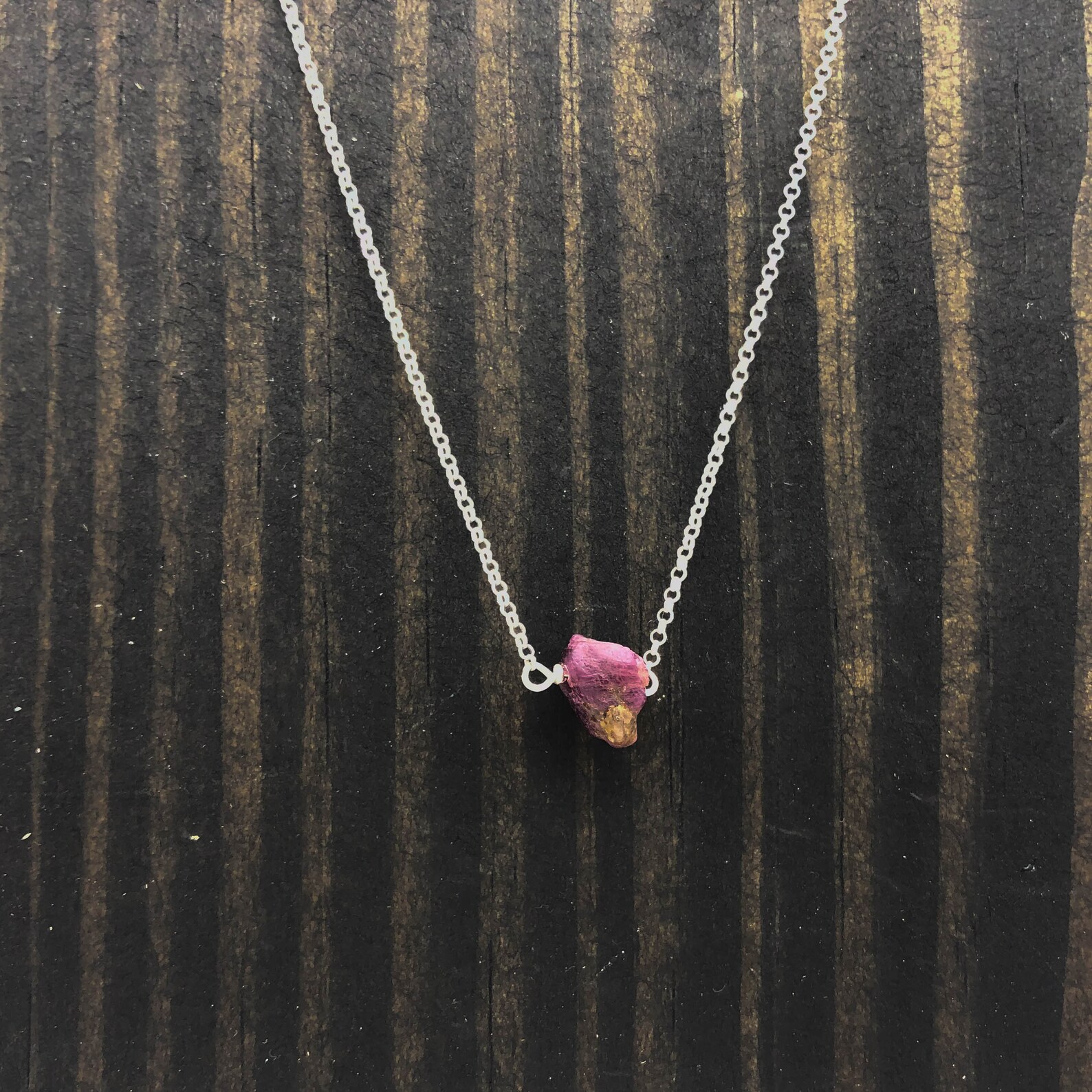 Natural Ruby Necklace Silver Stone Jewelry July Birthstone | Etsy