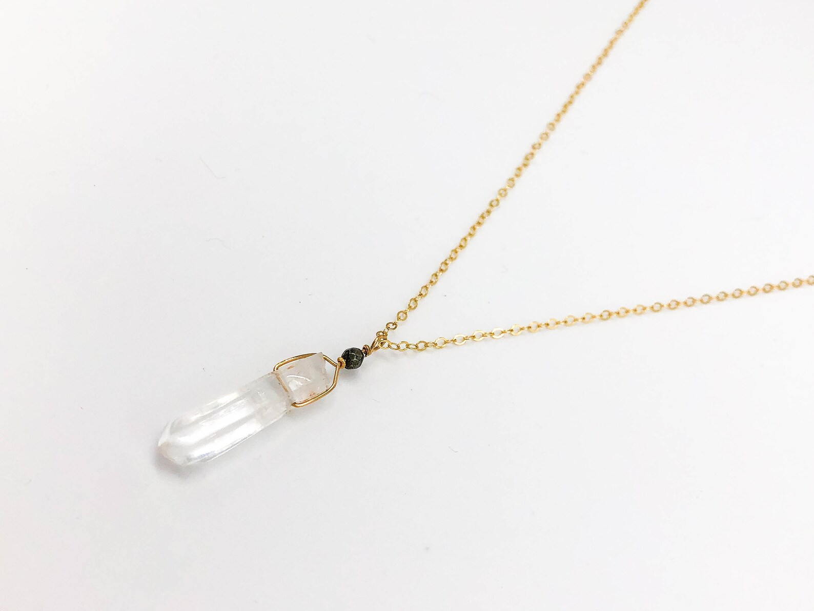 Custom Gold Crystal Necklace Raw Quartz Jewelry Unique Gift for ...