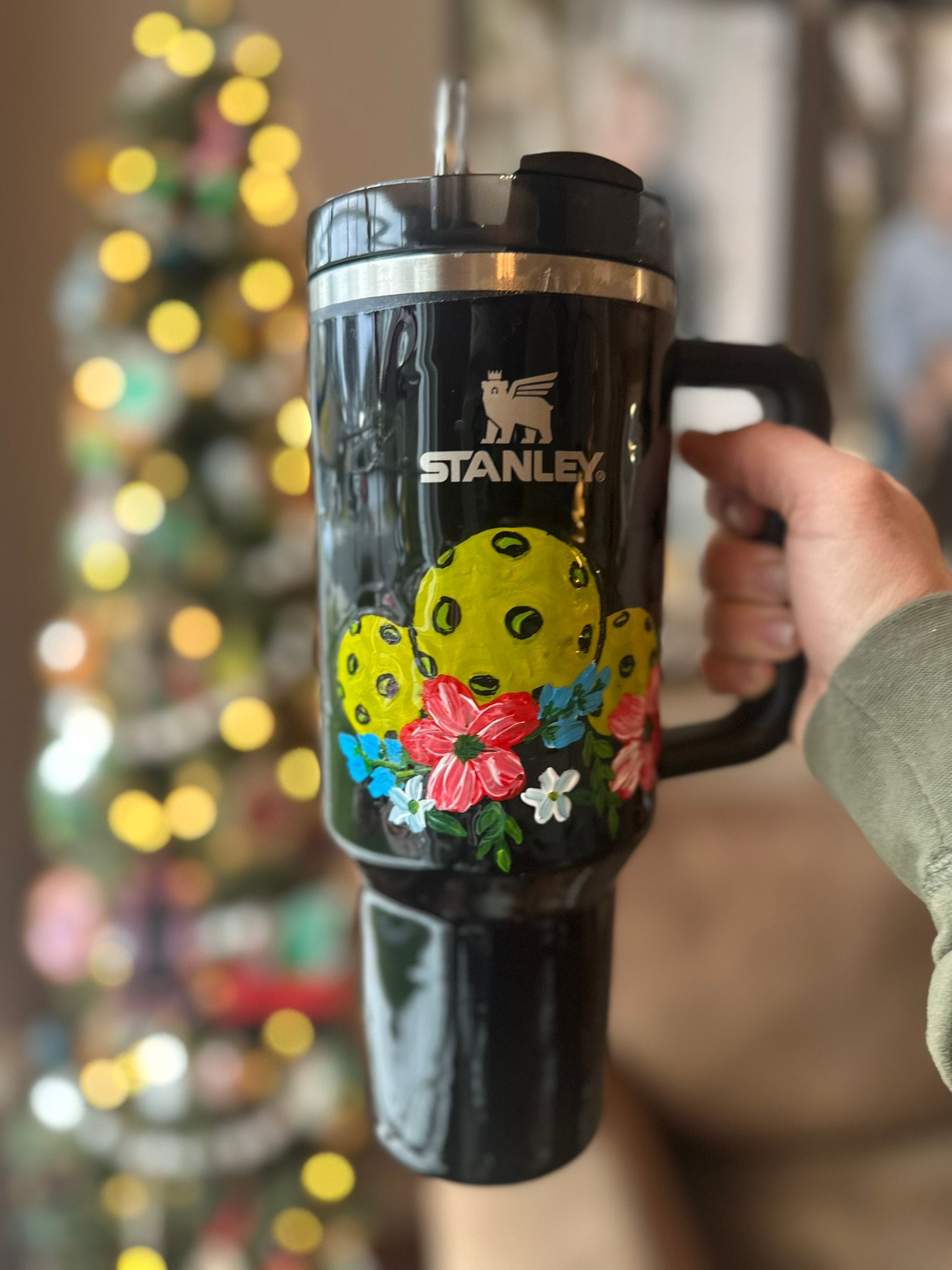 Custom Hand-painted Stanley Tumbler - Pickleball Inspired Sport Sipper ...