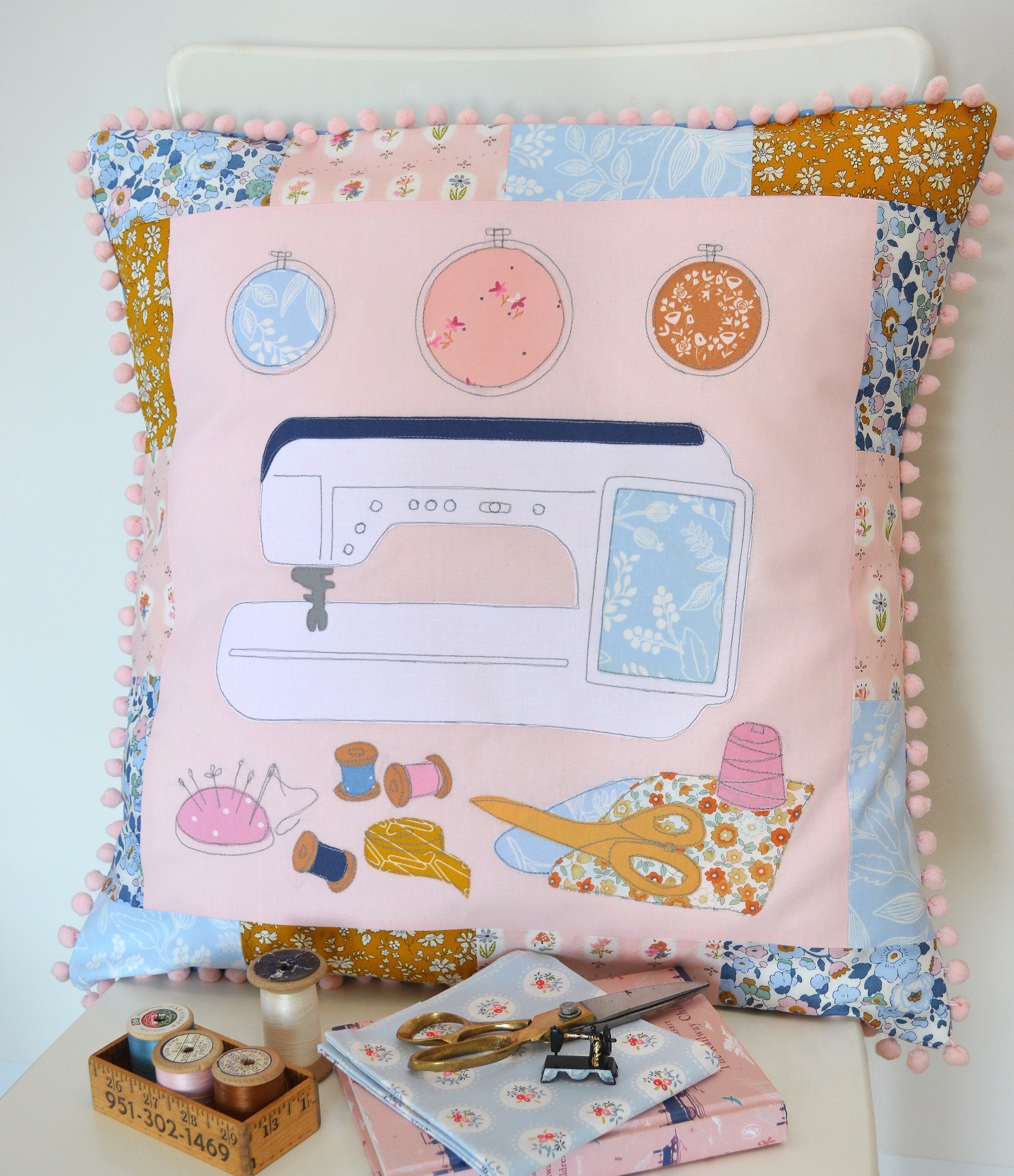 Happy Sewing Cushion & Mini Quilt PDF Pattern - Etsy