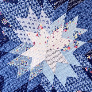 Indigo Star Quilt Paper Pattern - Etsy