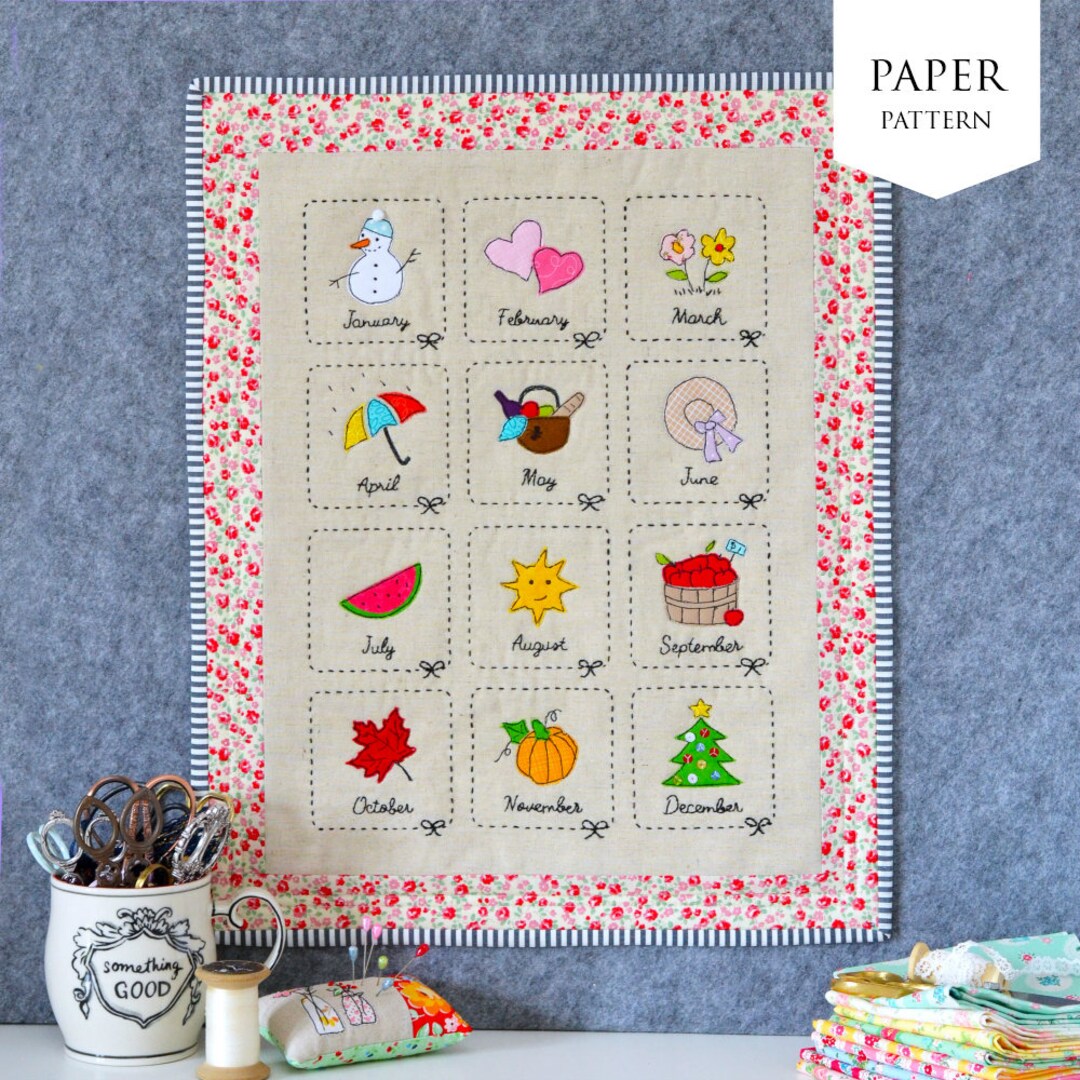 Monthly Sampler Paper Pattern - Etsy