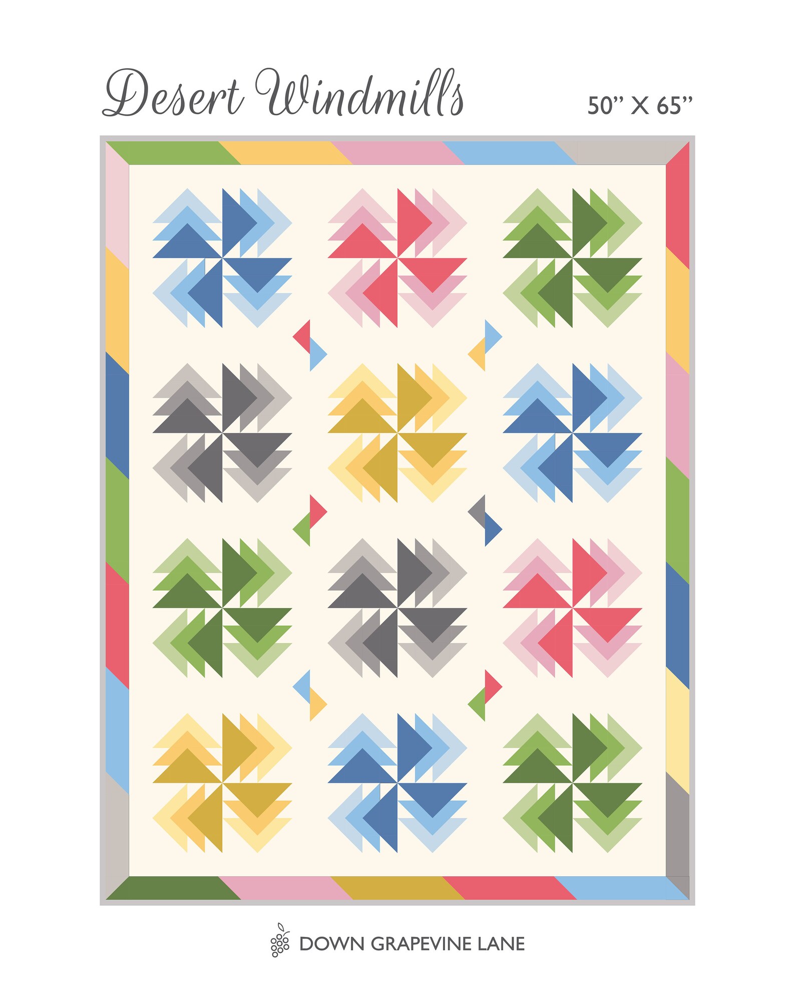 Desert Windmills Quilt PDF Pattern | Etsy