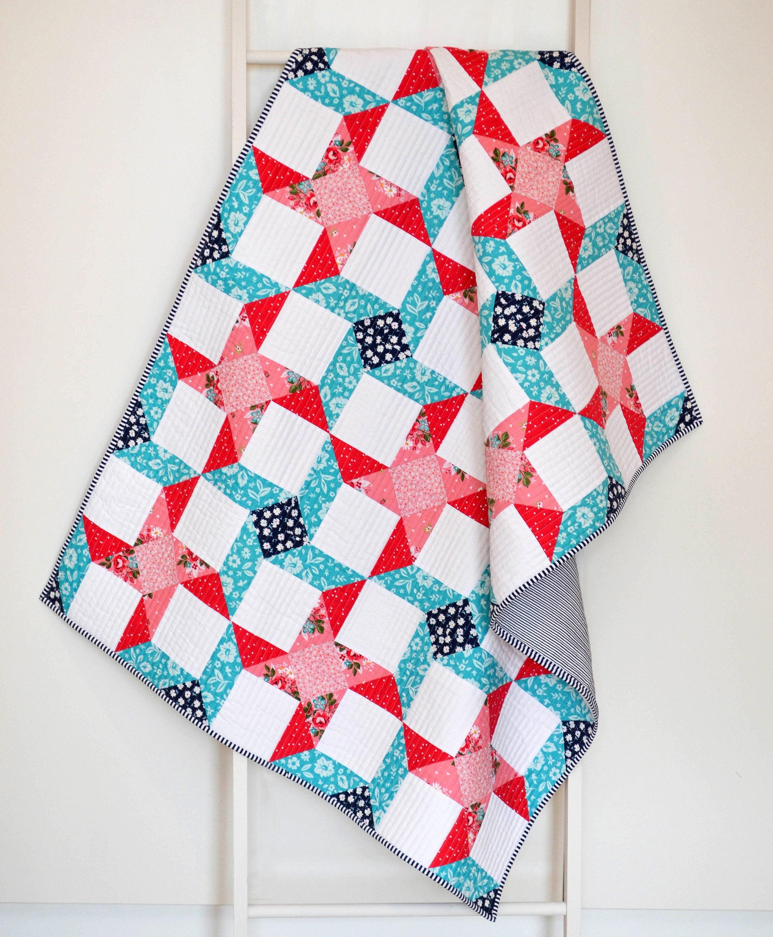 Pinwheel Duet Quilt PDF Pattern 2 Size Options Baby / | Etsy