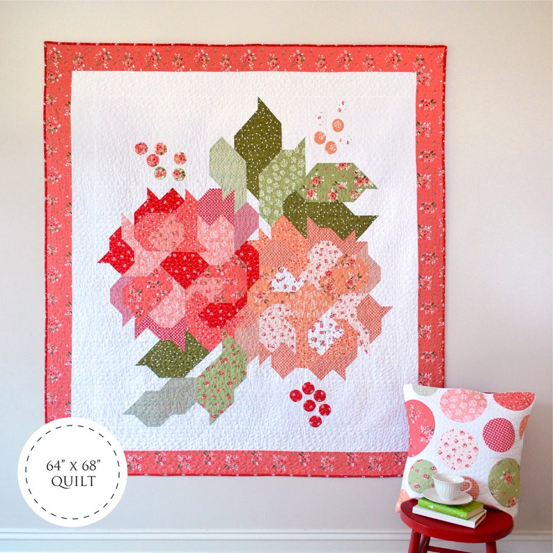 Blushing Blooms Quilt PDF Pattern - Etsy