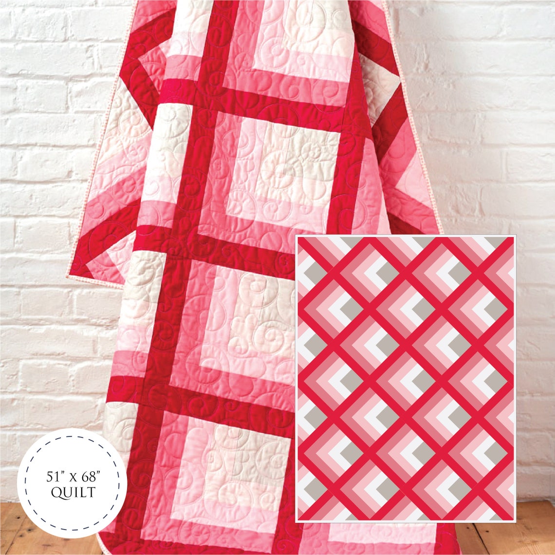 Perspective Quilt PDF Pattern | Etsy