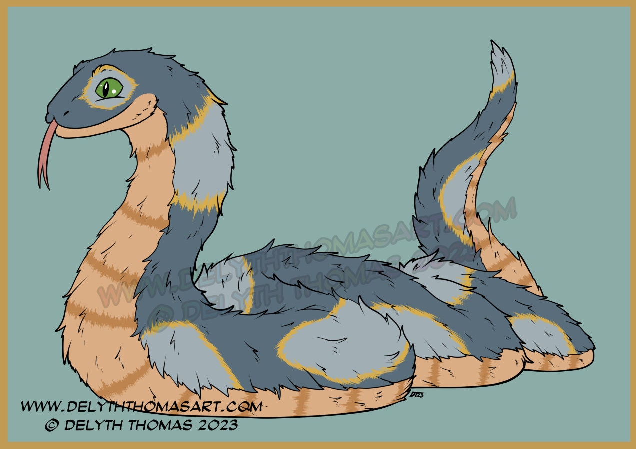 P2U Fluffy Snake Layered Base PSD CSP PNG Colouring - Etsy