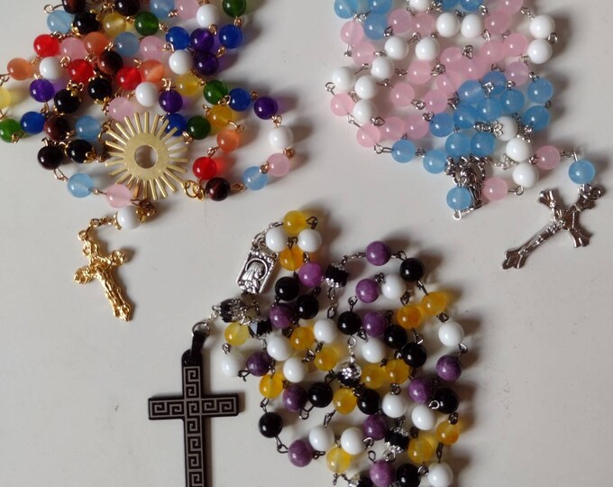 Personalized LGBTQ Pride Flag Rosary for LGBTQ Catholics made to Order ...