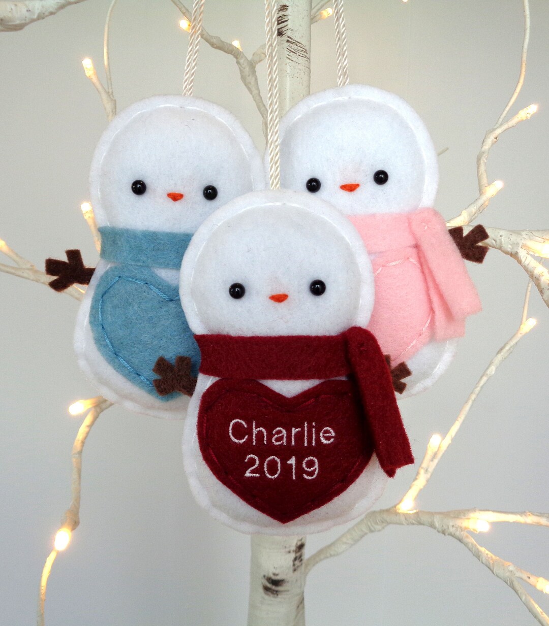 Personalized Snowman Ornaments / Personalized Christmas - Etsy