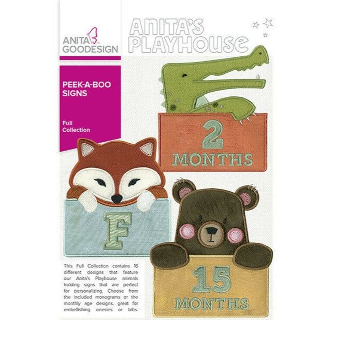 Peek-a-boo Signs Anita Goodesign Embroidery Design Machine Cd - Etsy