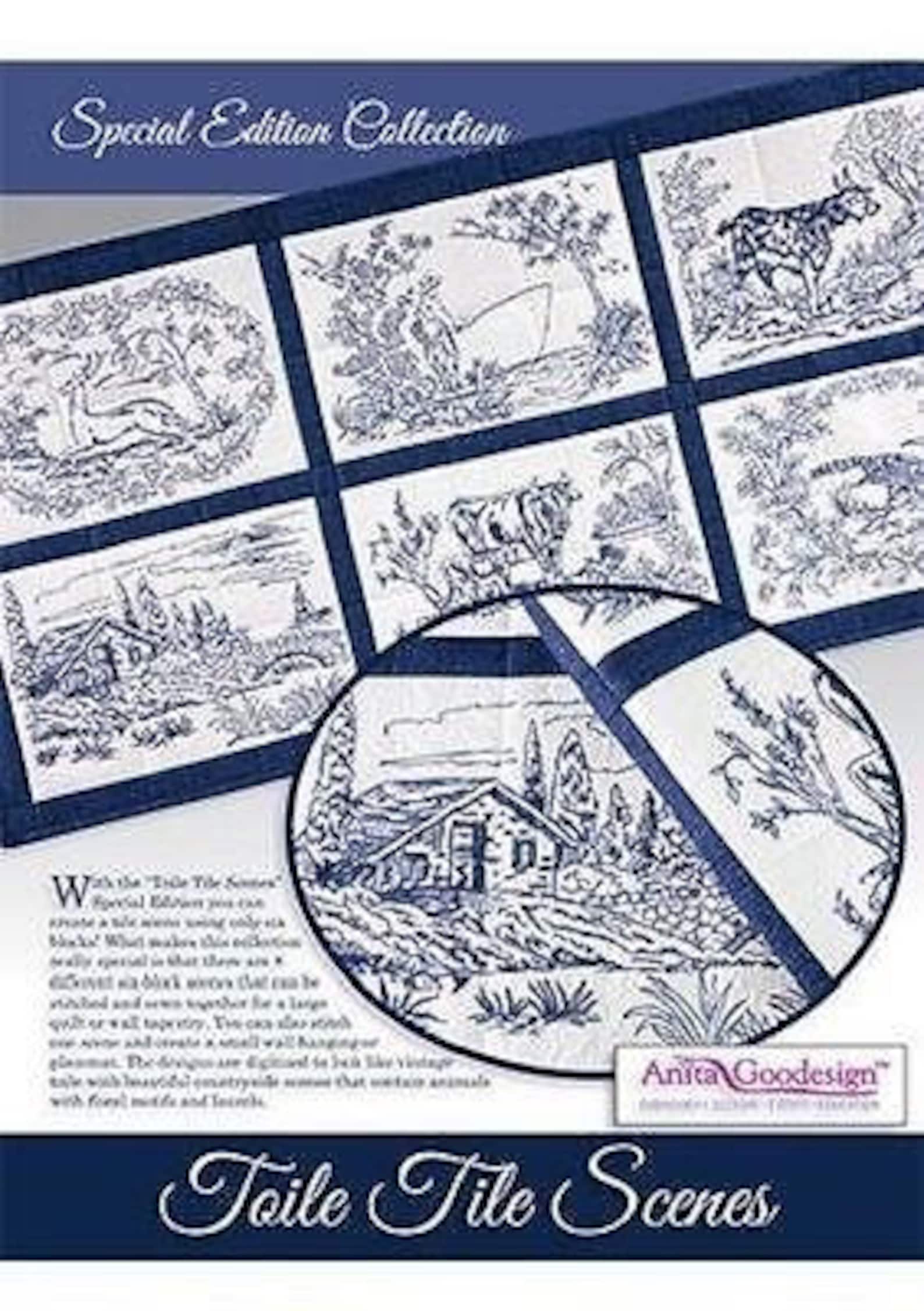 Anita Goodesign Special Edition Collection Toile Tile Scenes - Etsy