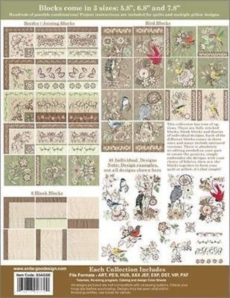 Anita Goodesign Fantasy Birds Special Edition Embroidery Design CD - Etsy