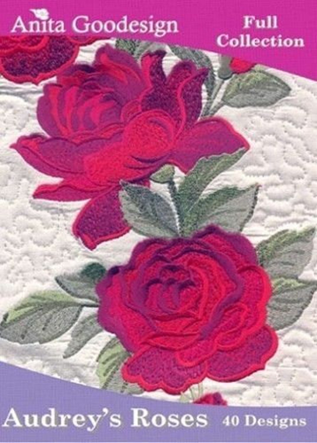 Anita Goodesign Embroidery Designs Cd Audreys Roses - Etsy