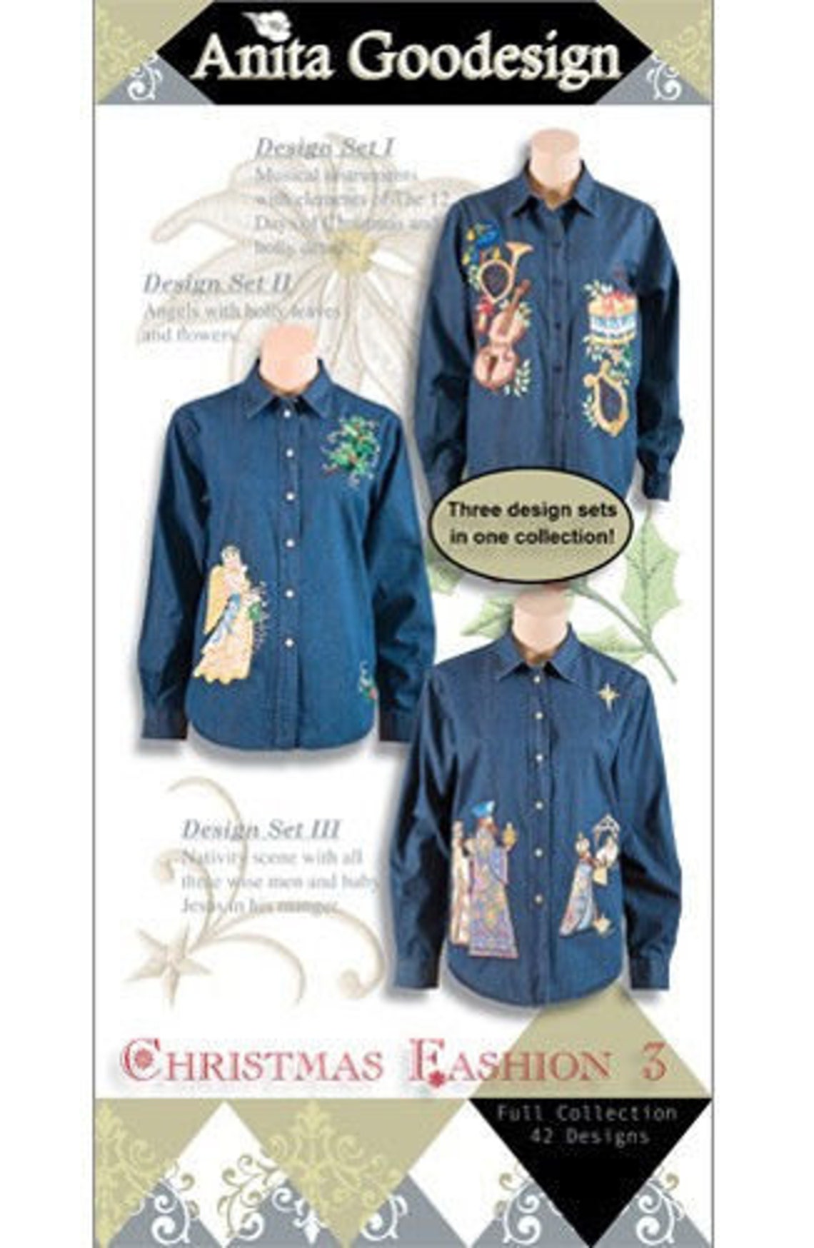 Anita Goodesign Embroidery Design Christmas Fashion 3 - Etsy