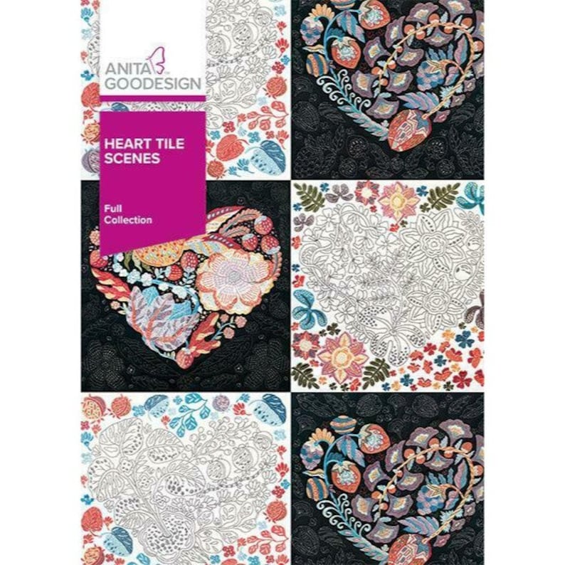 Heart Tile Scenes Anita Goodesign Embroidery Design Machine Cd - Etsy