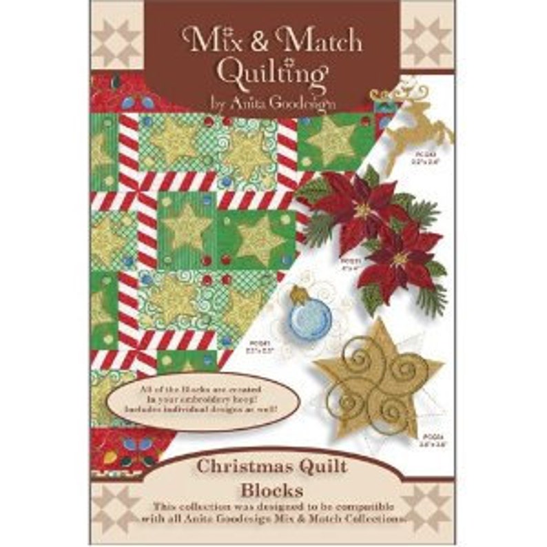 Anita Goodesign Christmas Quilt Blocks Embroidery CD | Etsy