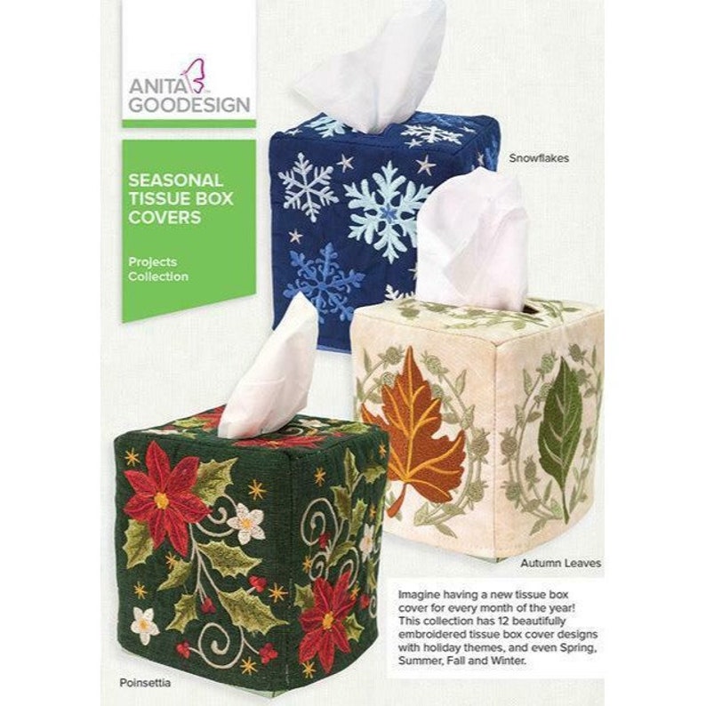 Seasonal Tissue Box Covers Anita Goodesign Embroidery Designs CD Only ...