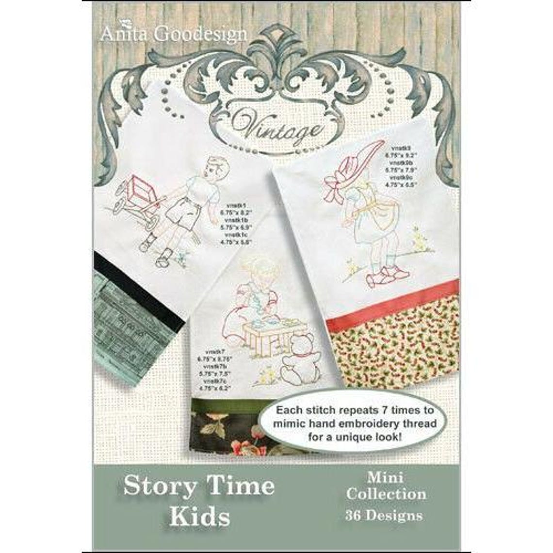 Story Time Kids Anita Goodesign Embroidery Designs (CD Only) - Etsy