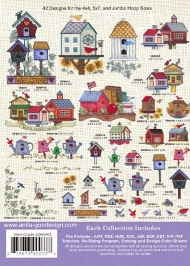 Birdhouses Anita Goodesign Embroidery Designs - Etsy
