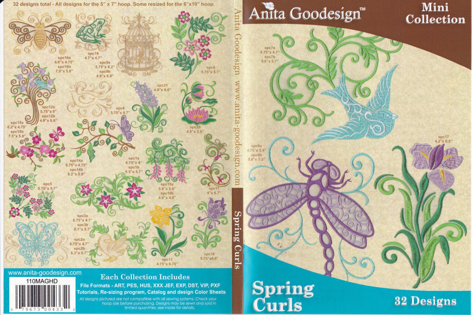 Spring Curls Anita Goodesign Embroidery Designs - Etsy