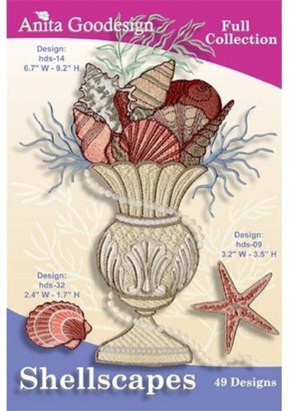 Shellscape Anita Goodesign Embroidery CD Full Collection Sewing & Fiber Sewing & Needlecraft ...