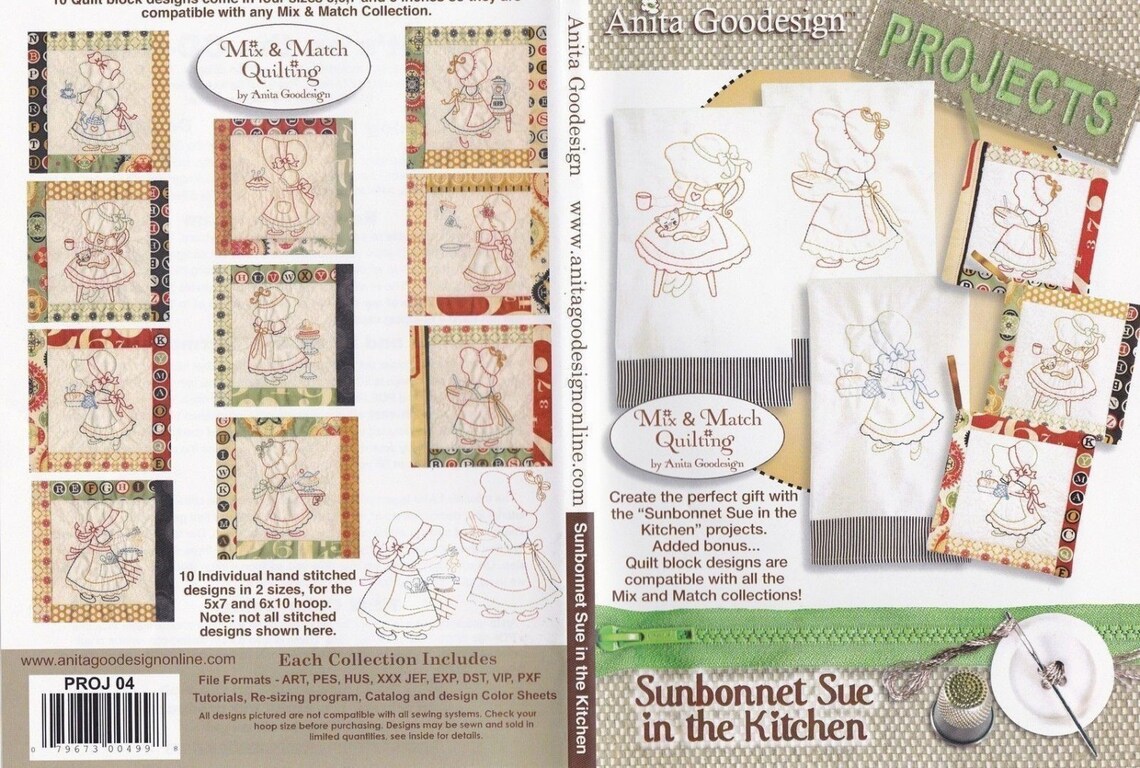 Sunbonnet Sue in the Kitchen Anita Goodesign Embroidery Designs - Etsy
