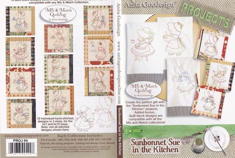 Sunbonnet Sue in the Kitchen Anita Goodesign Embroidery Designs - Etsy