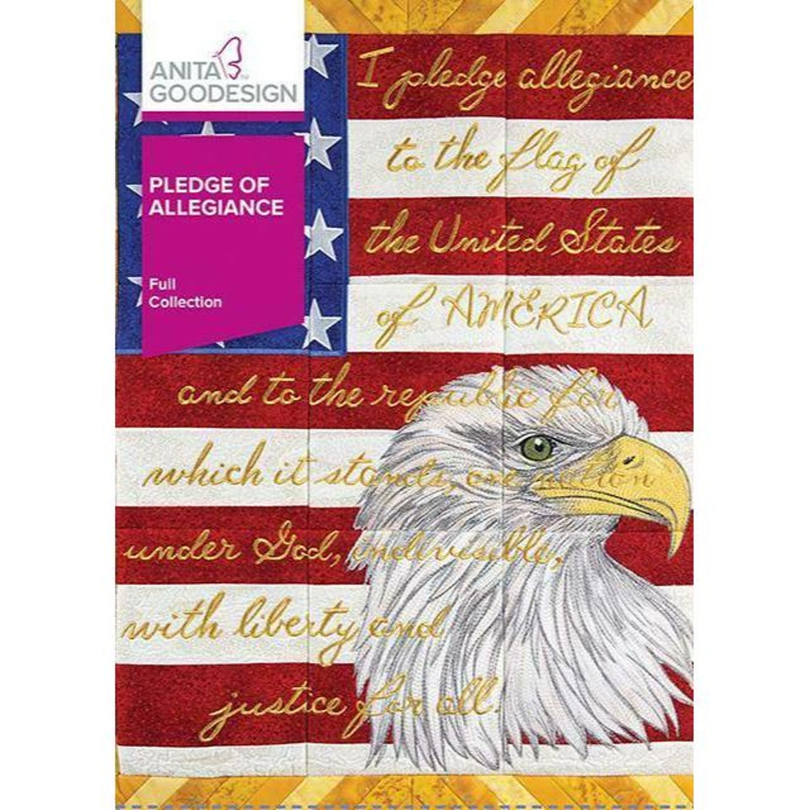 Anita Goodesign Embroidery Designs CD Pledge of Allegiance - Etsy