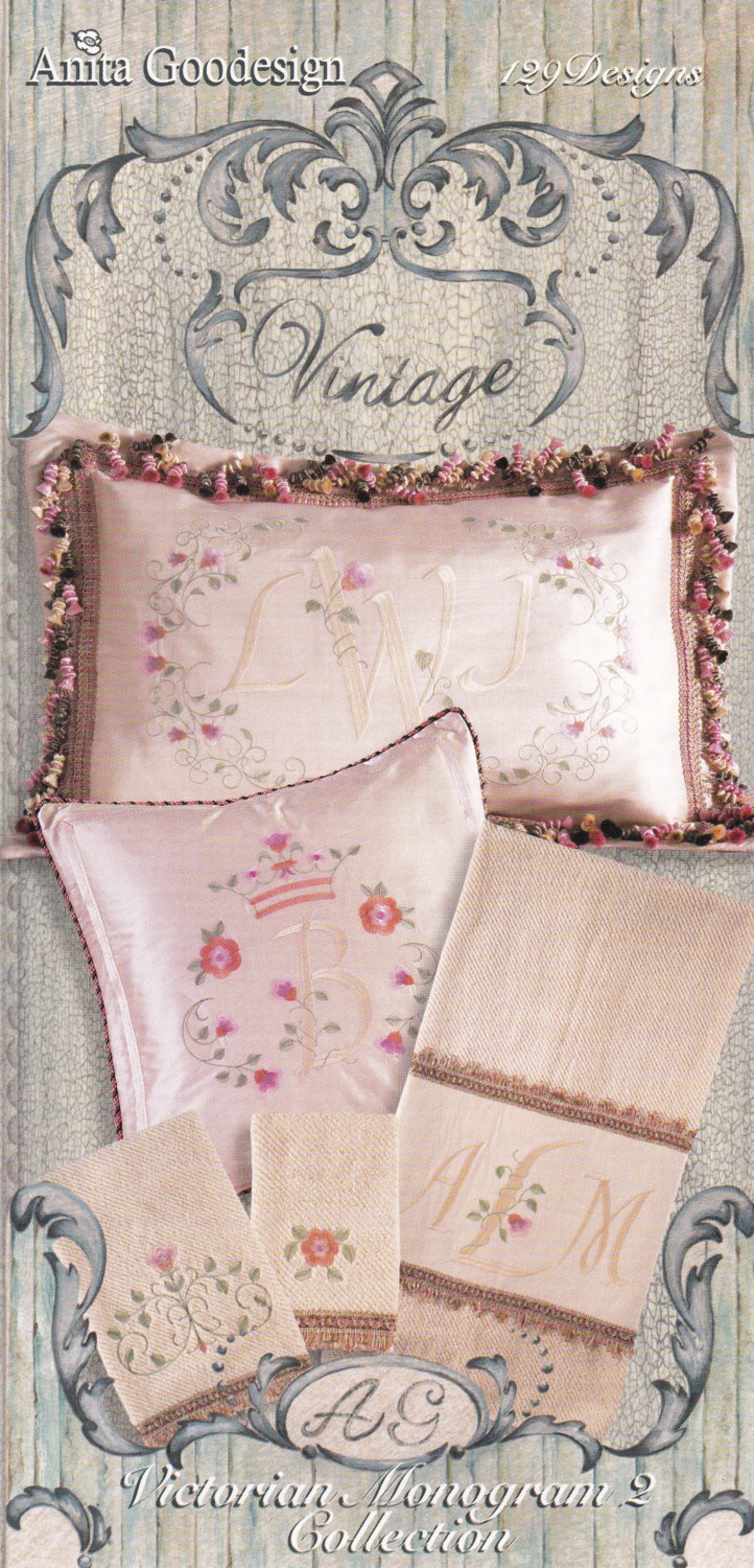 Anita Goodesign Victorian Monogram 2 Embroidery CD - Etsy